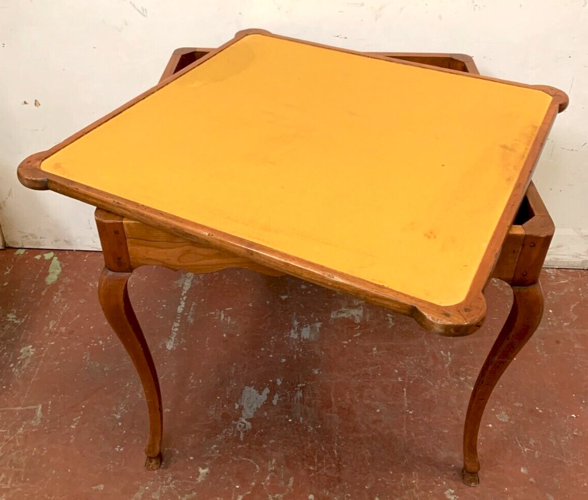 Table de bridge de style Louis XV en merisier XX siècle Vintage Naturel ...