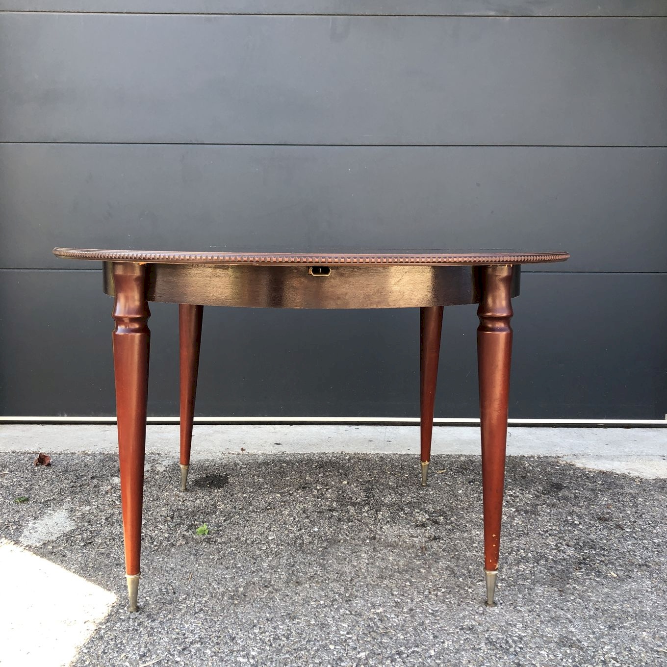 Table ronde vintage esprit art déco Artdéco/Artdéco/Artdéco Naturel ...