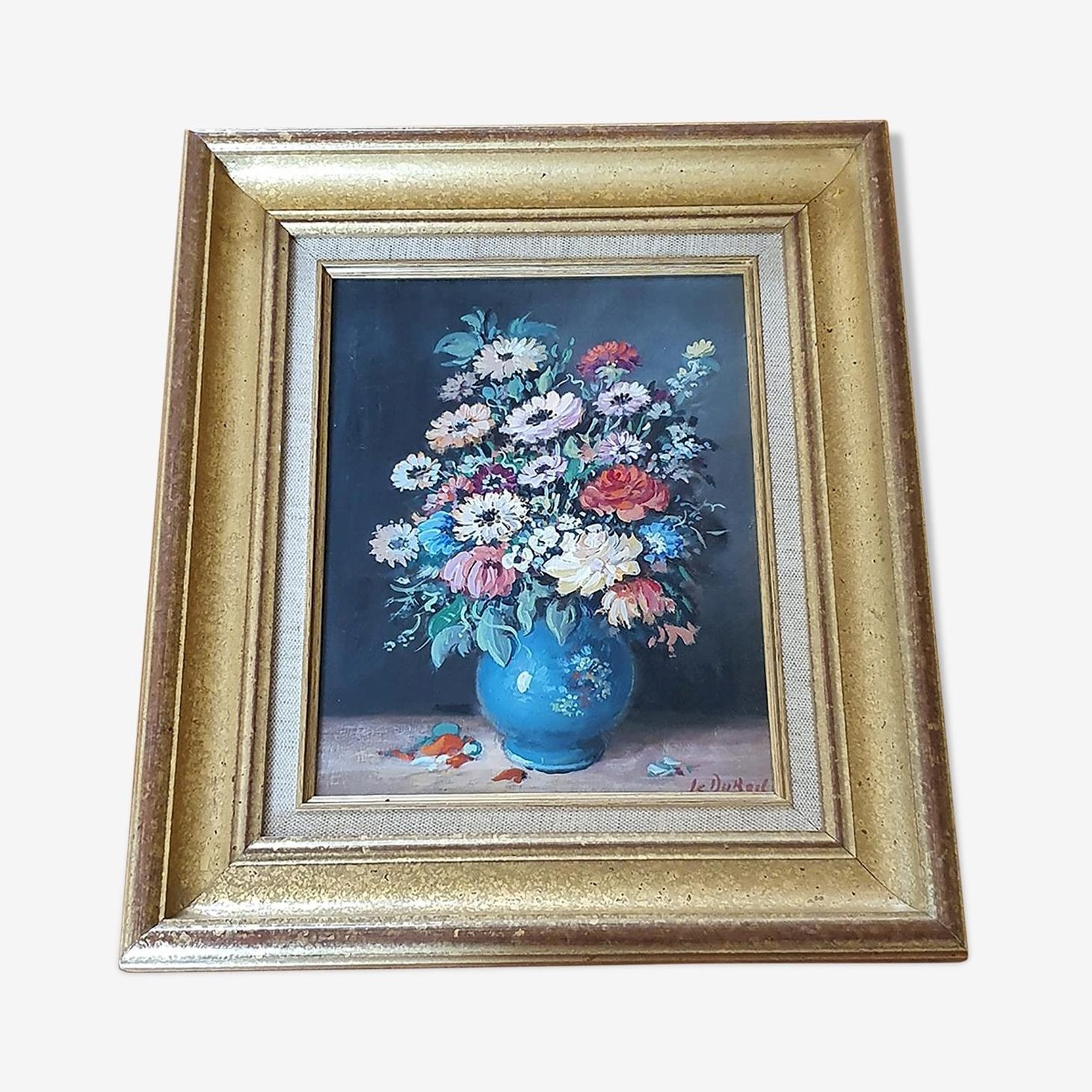 Tableau Bouquet De Fleurs Ancien