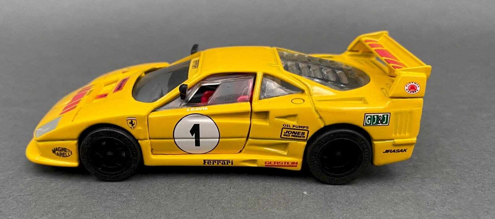 Voiture miniature Ferrari Hot Wheels Mattel F40 Racing 1/43 H5124 Jaune/Rouge Métal/Plastique