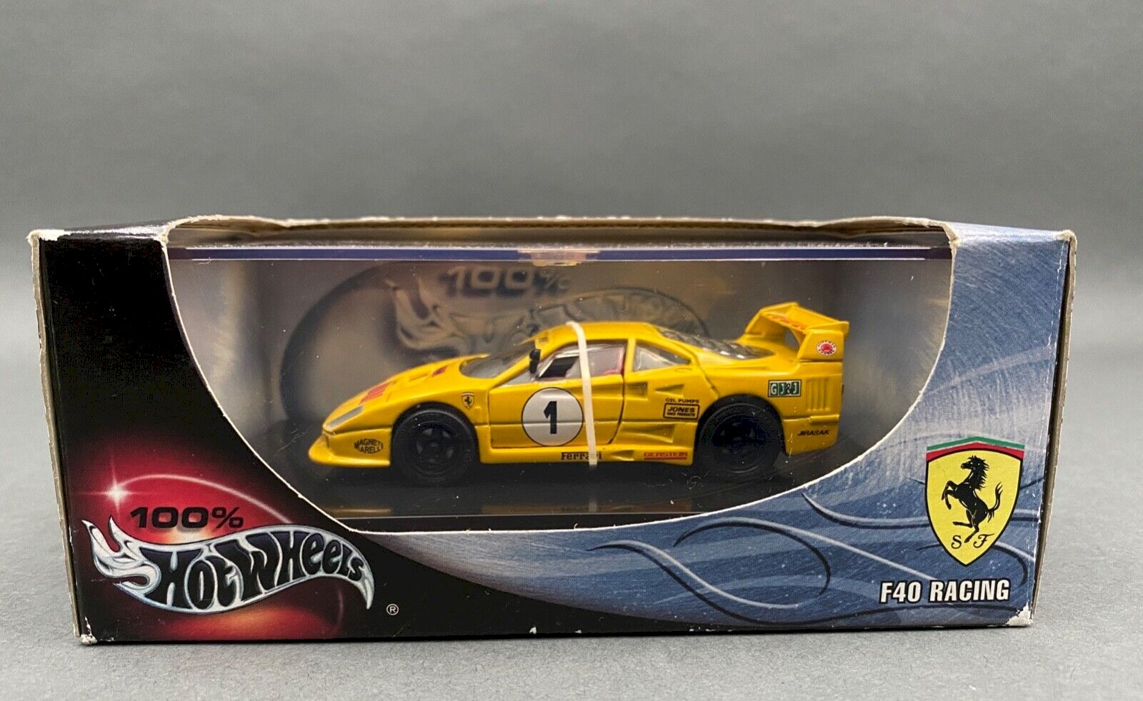 Voiture miniature Ferrari Hot Wheels Mattel F40 Racing 1/43 H5124 Jaune/Rouge Métal/Plastique